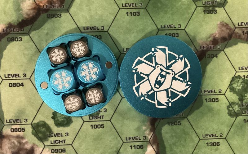 Battletech Dice Puck Clan Ghost Bear