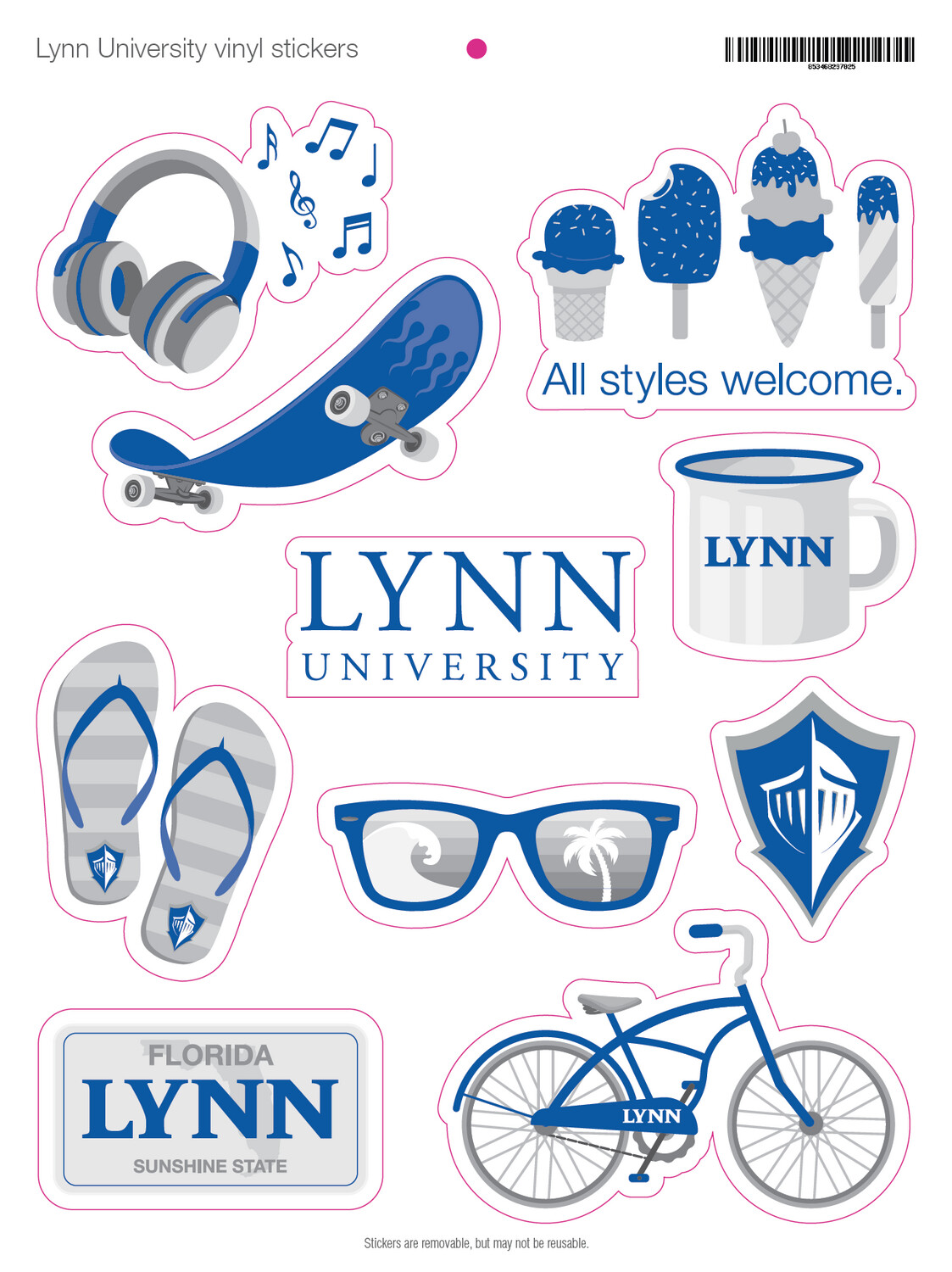 Vinyl sticker sheets