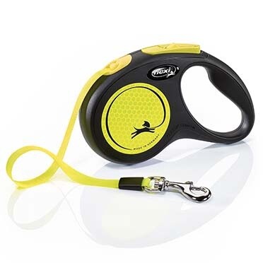 Flexi Neon Retractable Lead - Yellow