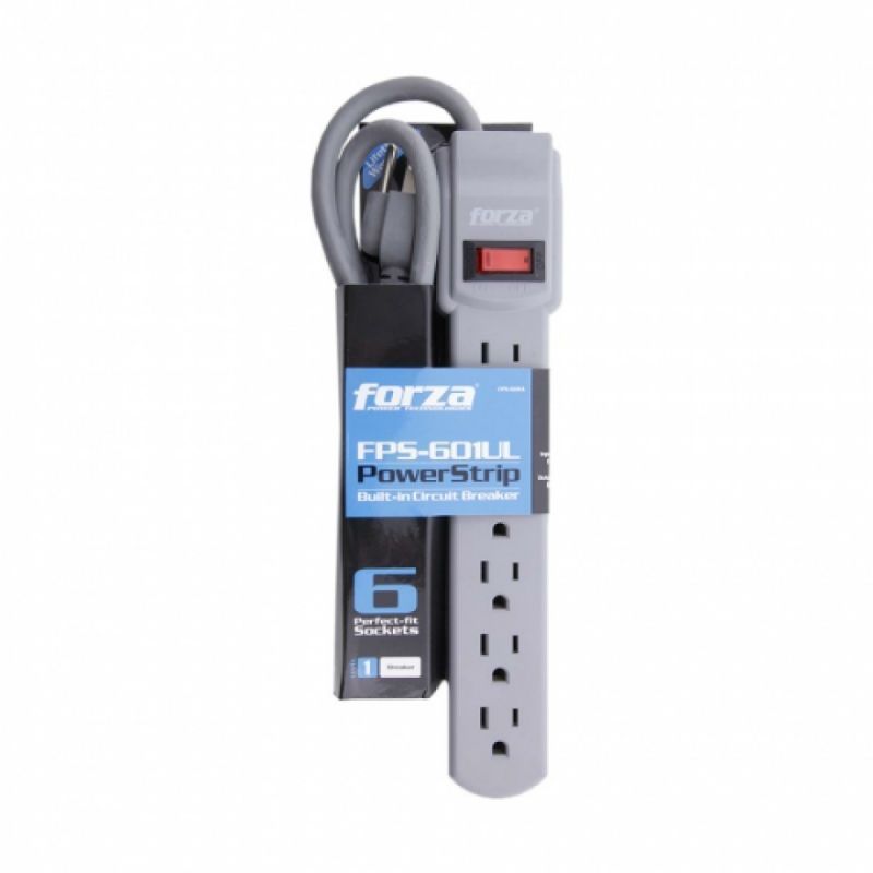 Forza FSP-601UL Surge Protector (90J/1875W) 6 Outlet