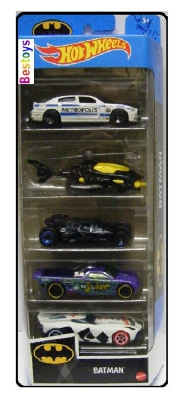 Hotwheels Hot Wheels Diecast Model Car 2021 5 pk Batman Set Dodge ...