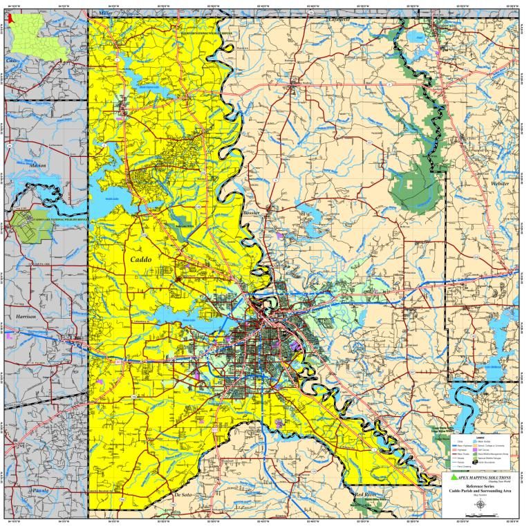 CADDO PARISH MAP