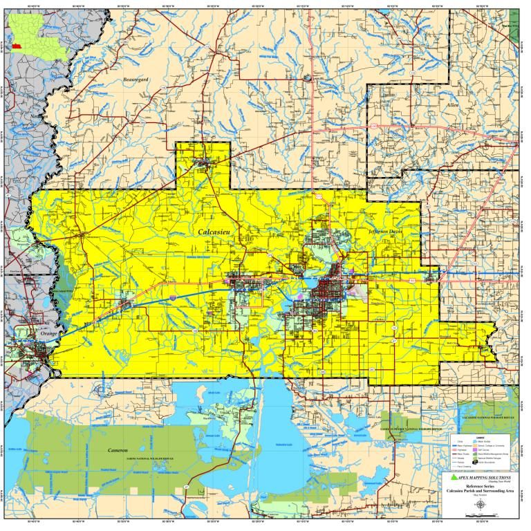 CALCASIEU PARISH MAP