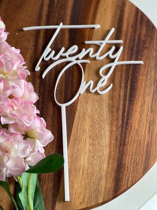 TWENTY ONE CAKE TOPPER