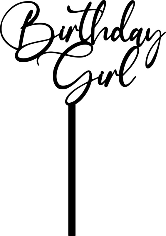 BIRTHDAY GIRL CAKE TOPPER