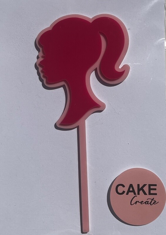 BARBIE HEAD CAKE TOPPER