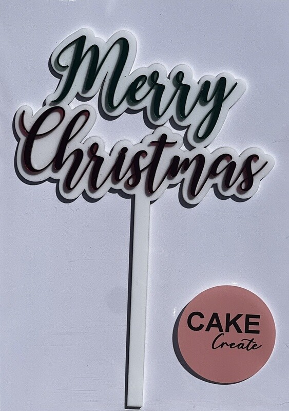 Merry Christmas cake topper