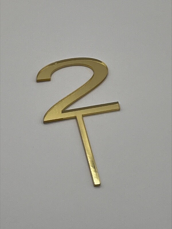NUMBER TWO CAKE TOPPER