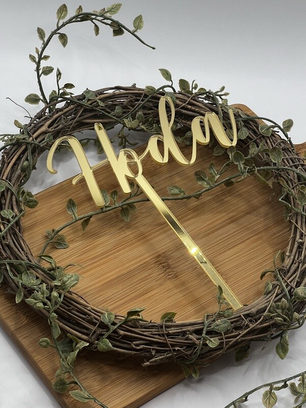 Name cake topper