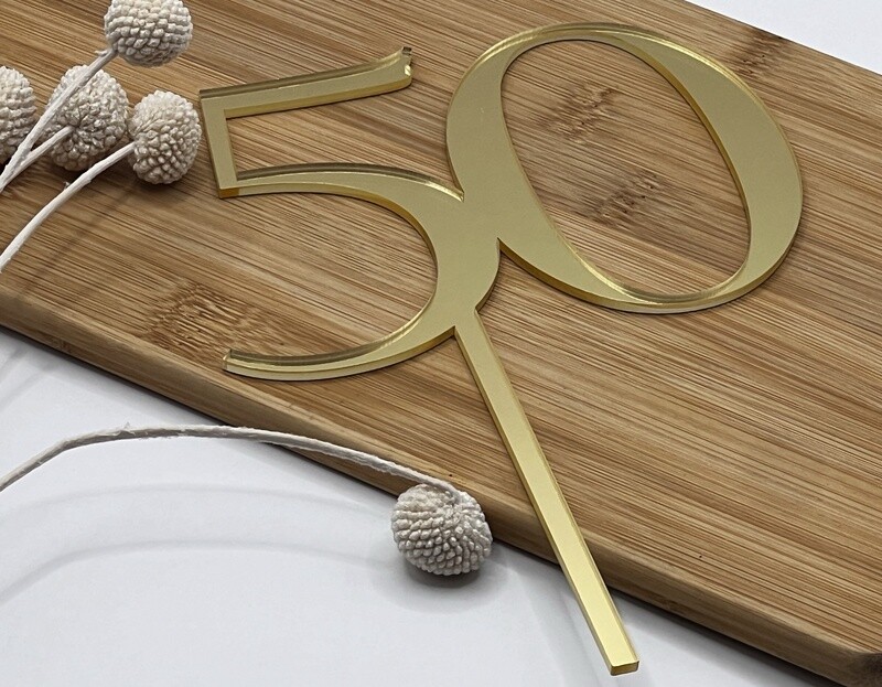 50 cake topper