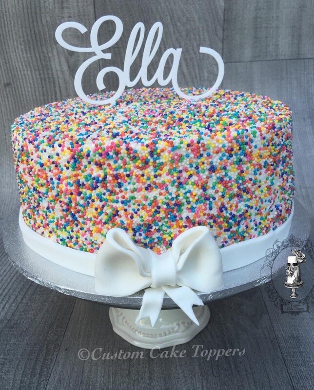 Sprinkle bow cake