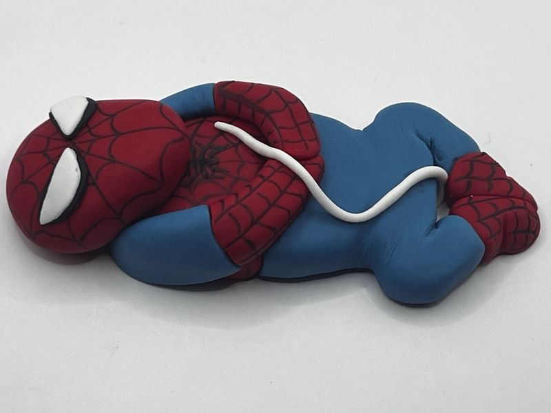 Upside down spider man cake topper