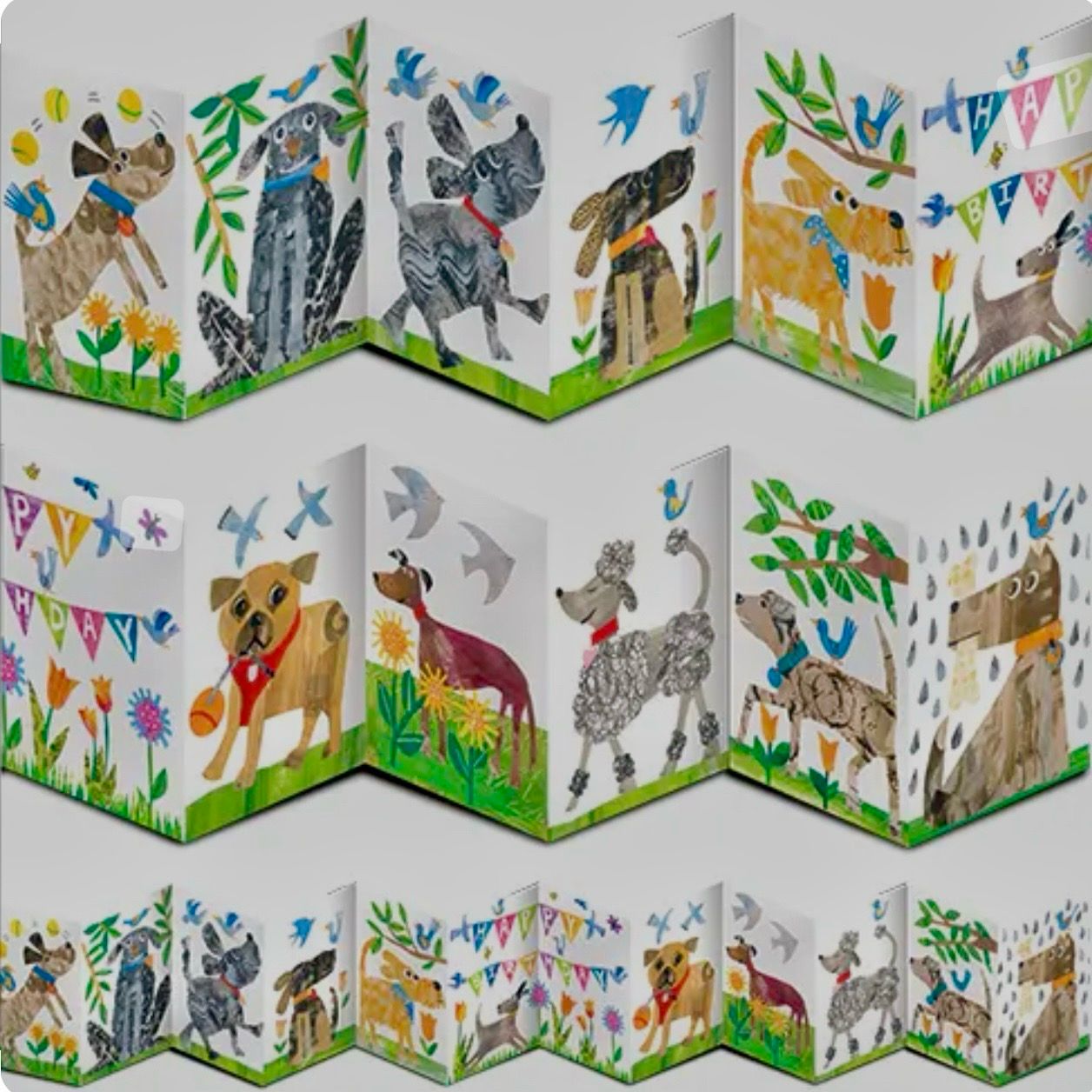 Dog Frieze Birthday Card - Online Shop - Sarah Loves Cards