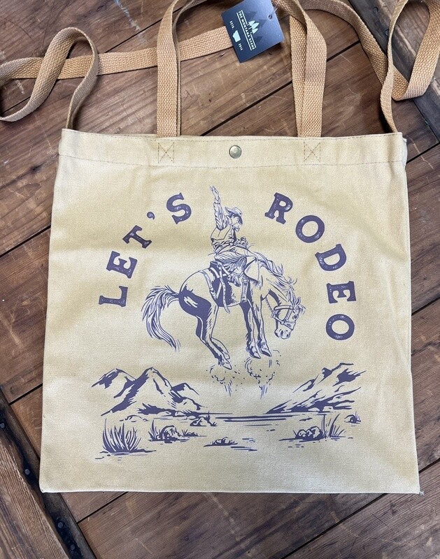Let's Rodeo Canvas Tote Bag
