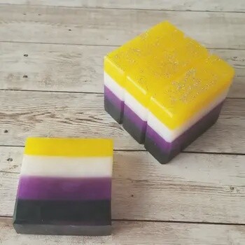 Nonbinary Pride Artisan Soap - LGBTQ+ Pride Flag