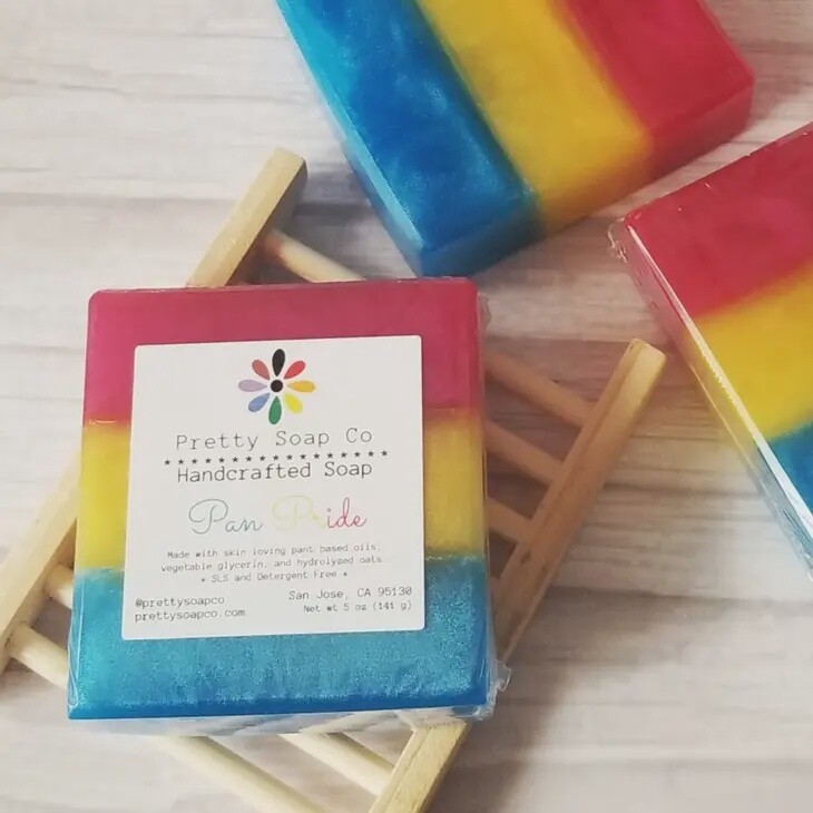 Pan Pride Artisan Soap - LGBTQ+ Pride Flag