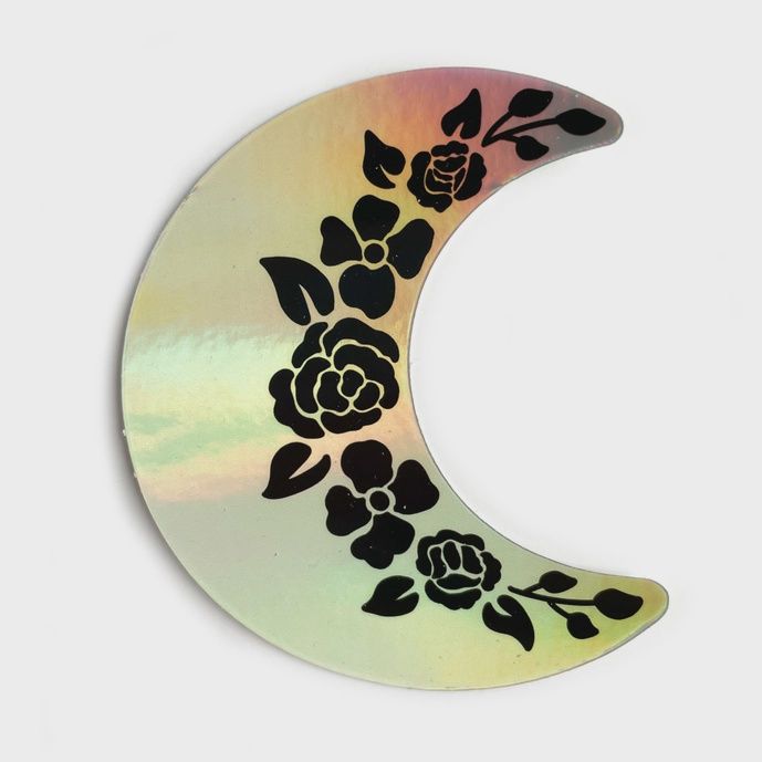 Crystal Crescent Moon Sticker