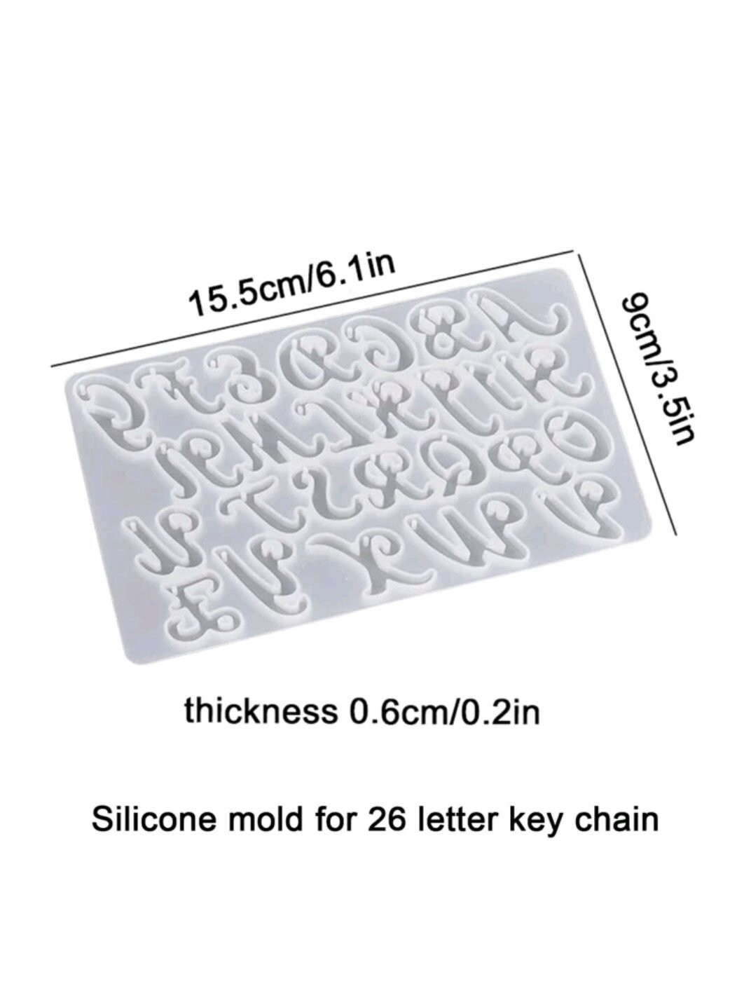 Cursive Alphabet Silicone Mold