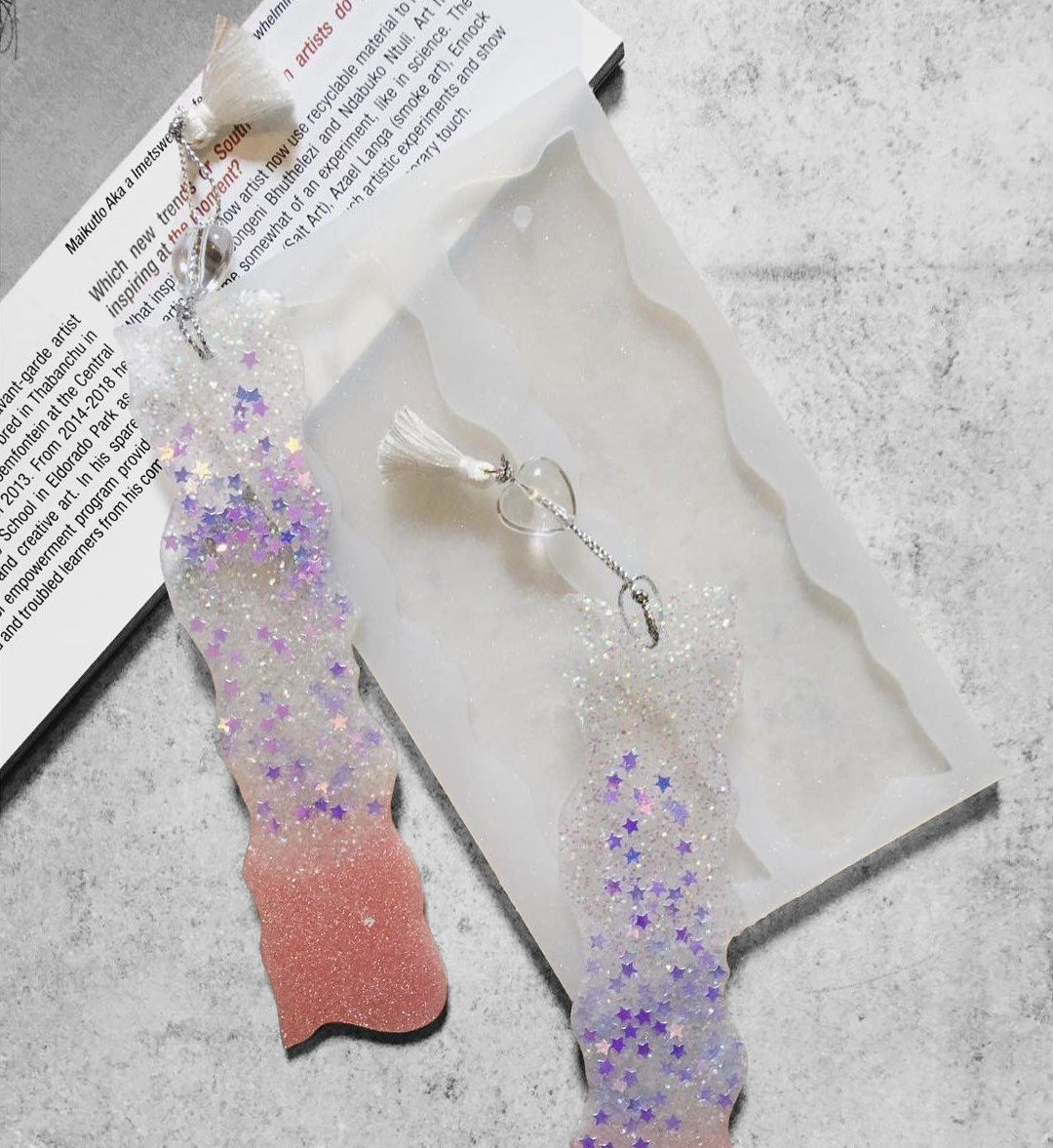 Geode Bookmark Silicone Mold