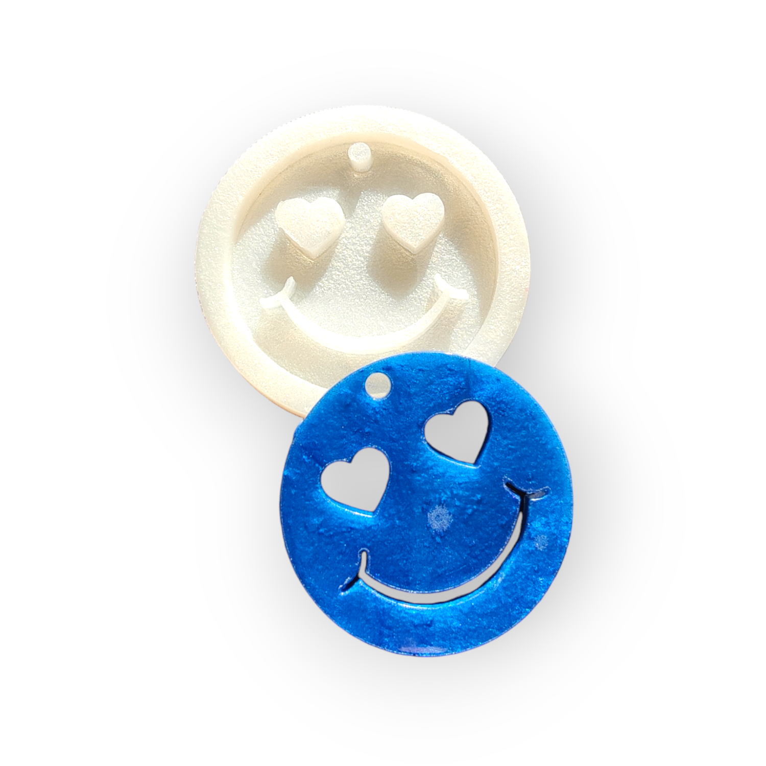 Smiley Face Keychain Silicone Mold #2