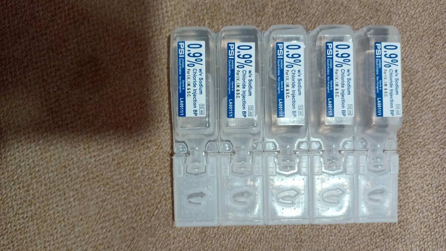 NORMAL SALINE SMALL 10ML (7Ampules)