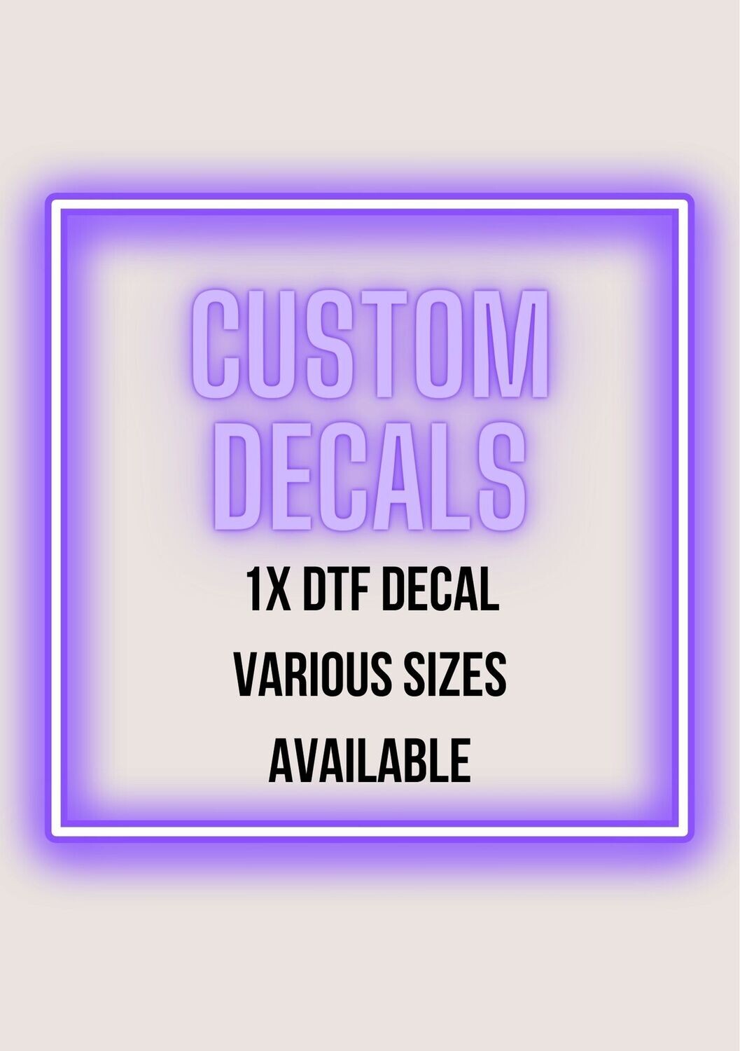 Custom Decals DTF