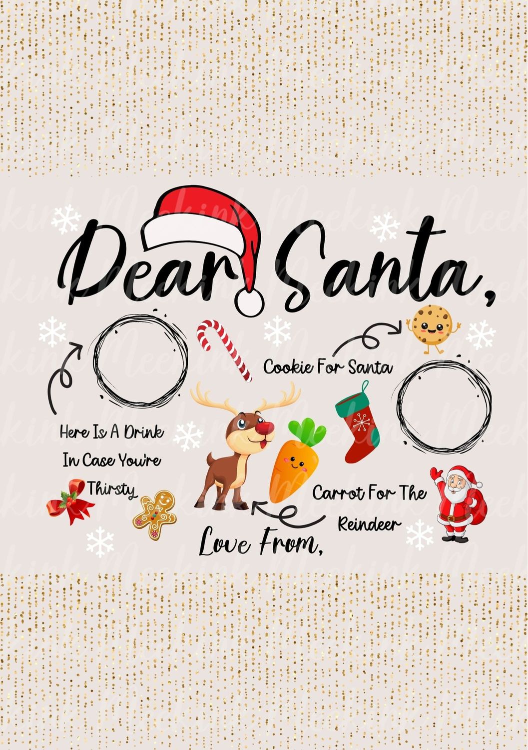 Dear Santa Decal Uvdtf Decal
