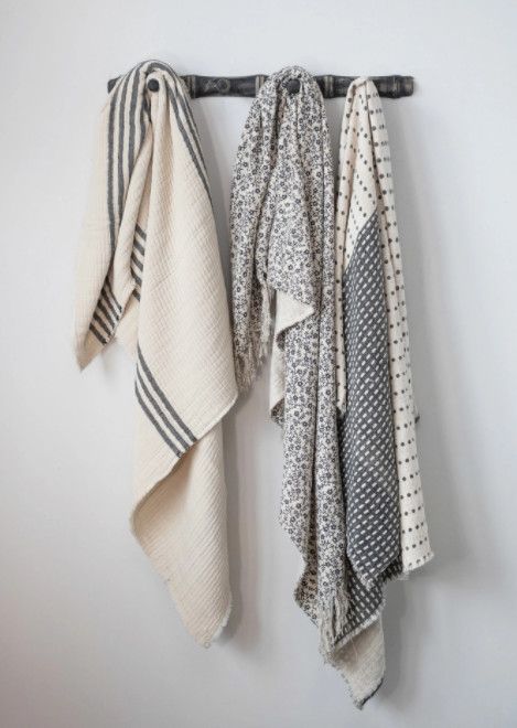 Nest Curated Home | Double Cloth Stitched Throw with Frayed Edges