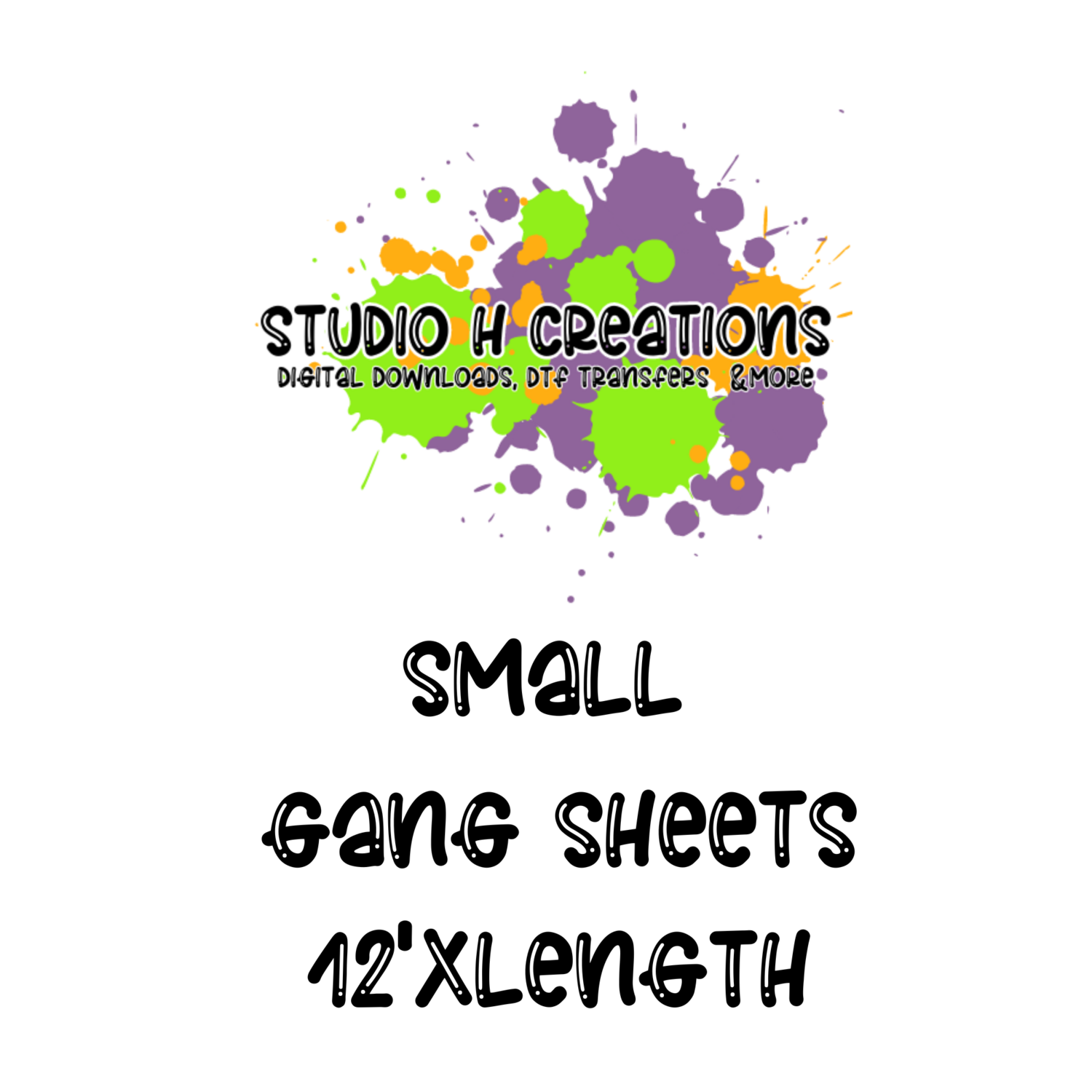 DIY Small Gang Sheet 12"x Length