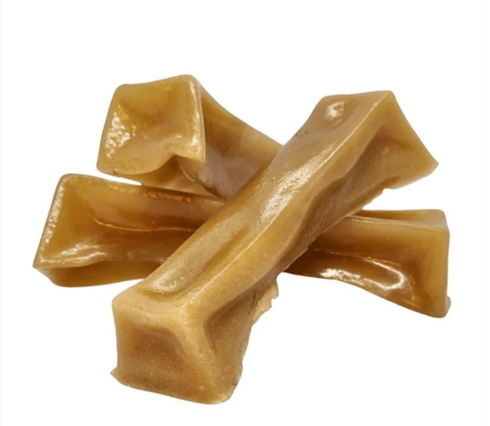 Goat milk infused beef marrow chew