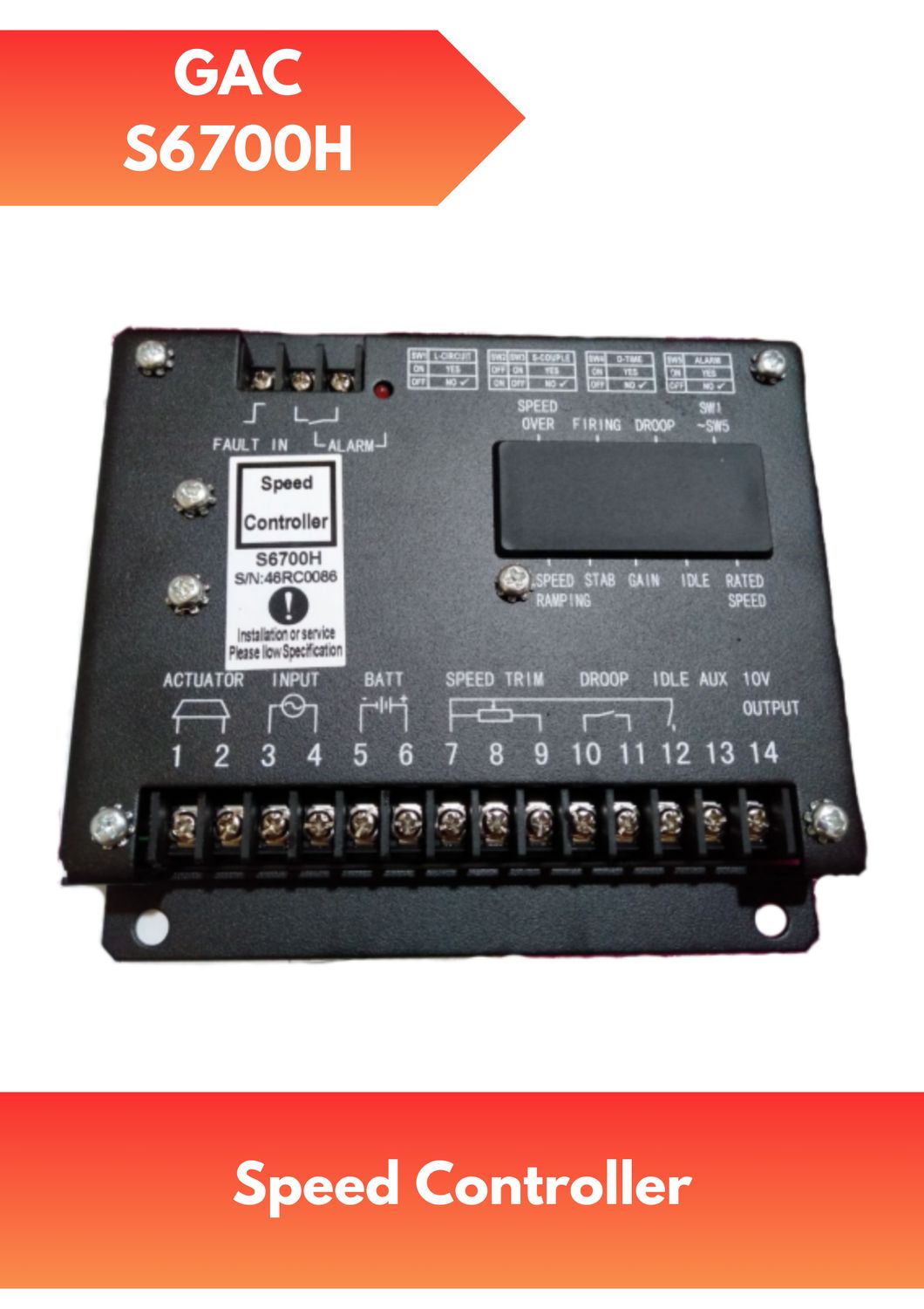 GAC S6700H Speed Controller