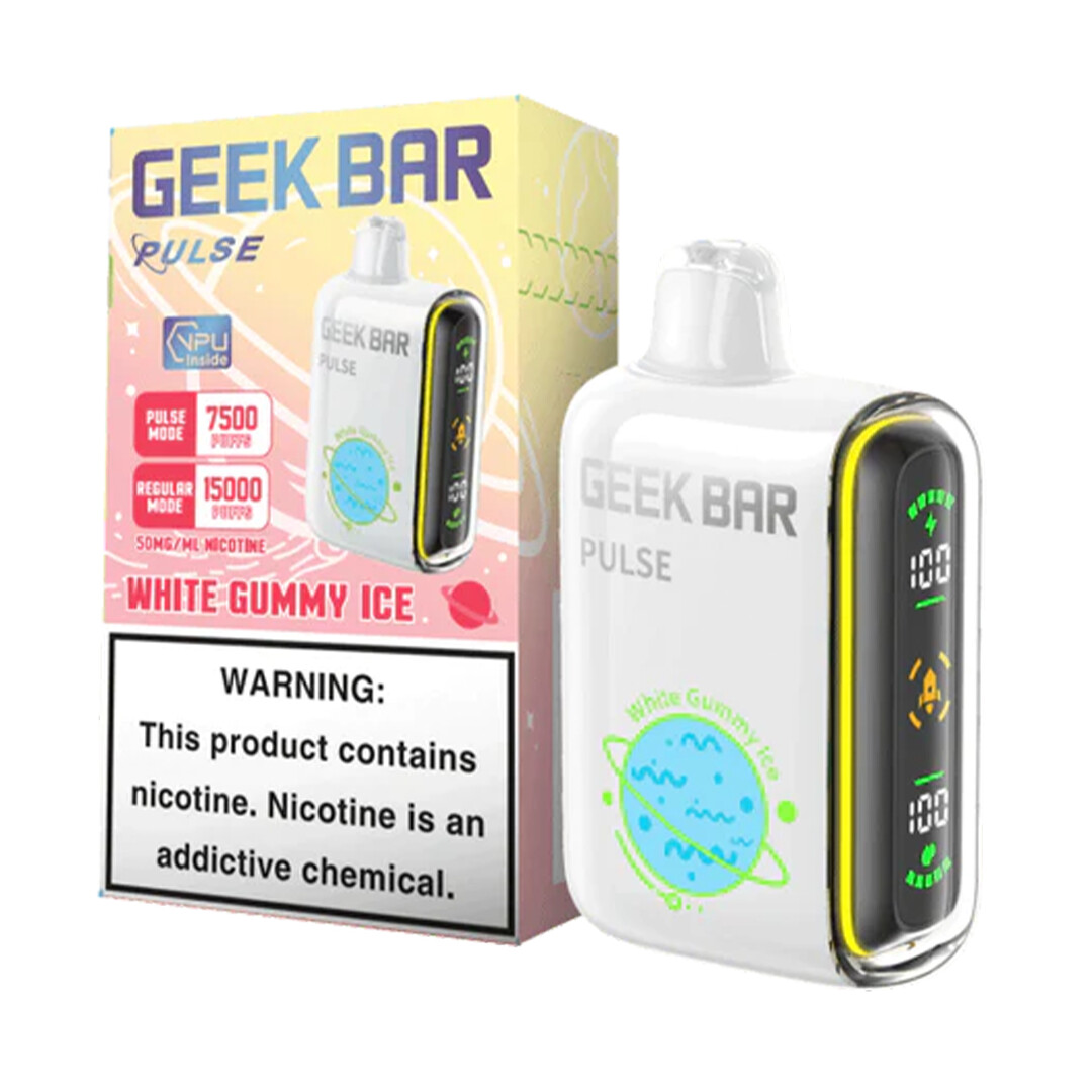 GEEK BAR PULSE WHITE GUMMY ICE 7500 5/CT