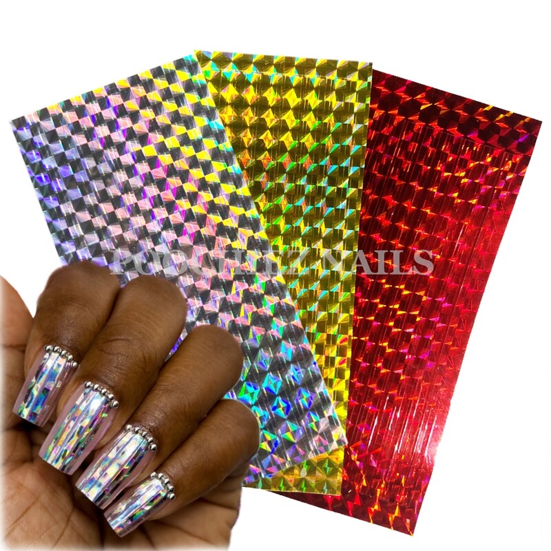 HOLOGRAM STICKER STRIPS 3pk