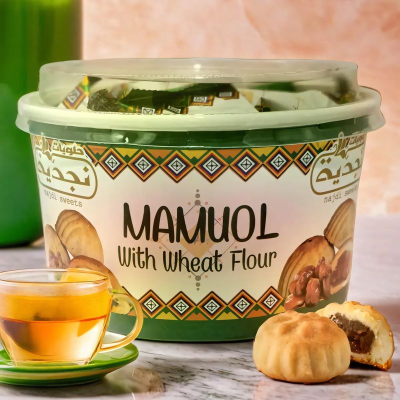 Mamoul mit Datteln aus Weizenmehl