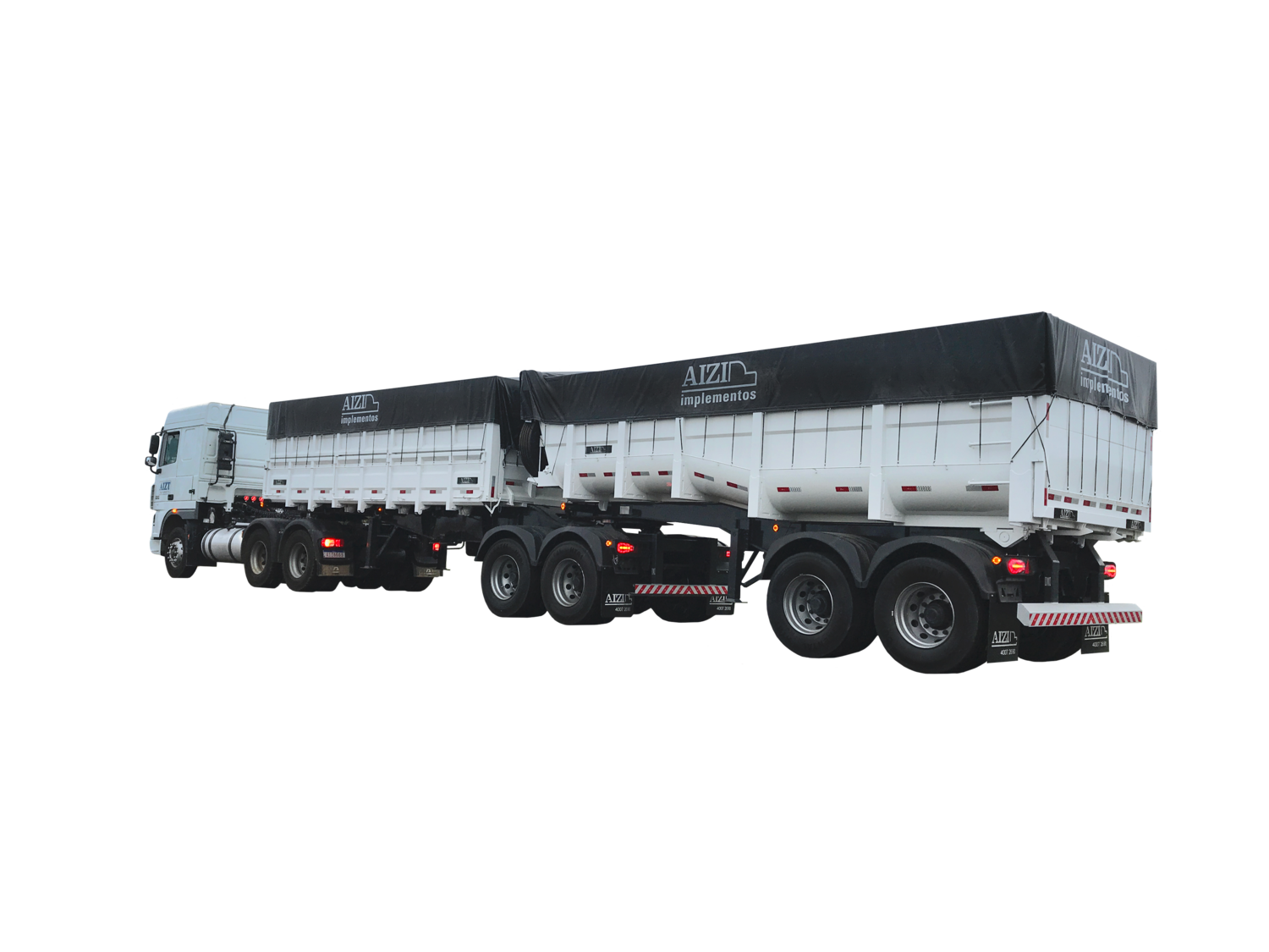 Semirreboque Bitrem Caçamba Basculante 25m+25m AIZI