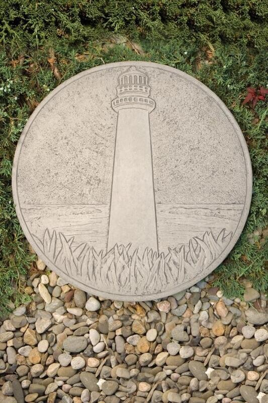 18" ROUND STEPPING STONE - LIGHTHOUSE