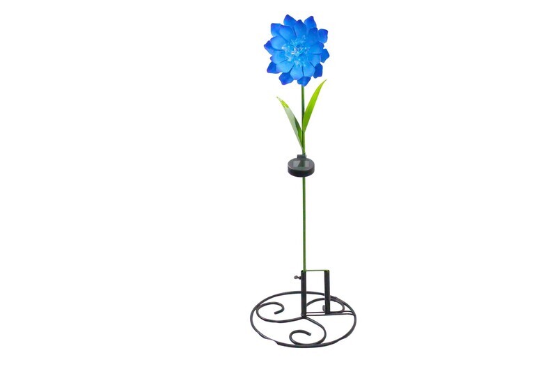 SOLAR STAKE - DAISY FLOWER BLUE