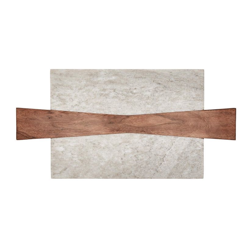 Marble and Acacia Wood Tray