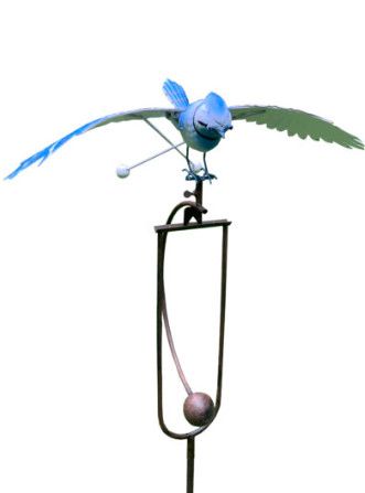 METAL BLUE JAY ROCKER STAKE