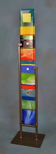 VERTICAL TOTEM SCULPTURE 4" X 30" - BEACH