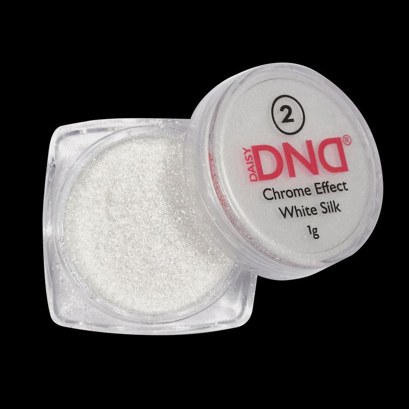 DND Chrome Powder 1g - White Silk