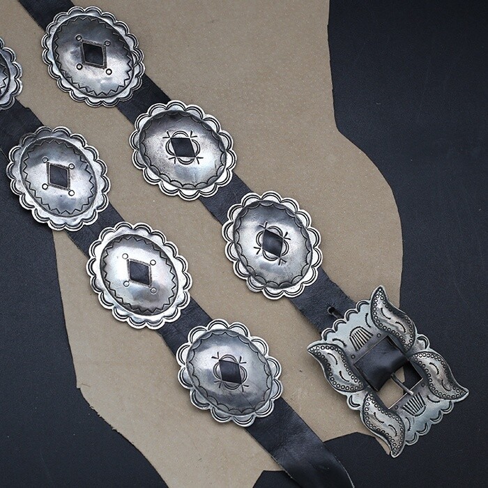 Vintage Navajo concho belt