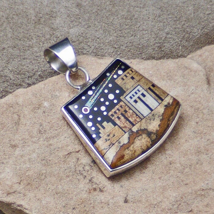 Fred Begay Adobe Pueblo Pendant