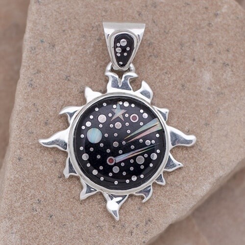 Medium Night Sky sun pendant