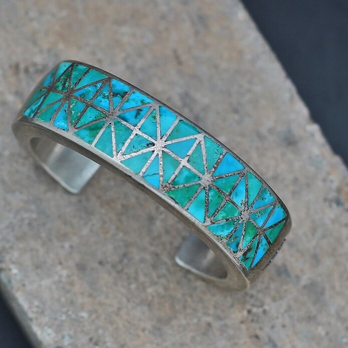 Vintage 1970's Navajo Channel inlay bracelet