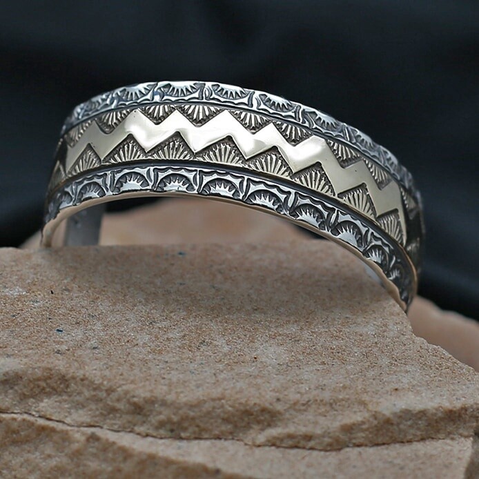 Marc Antia medium width bracelet with broken arrow design