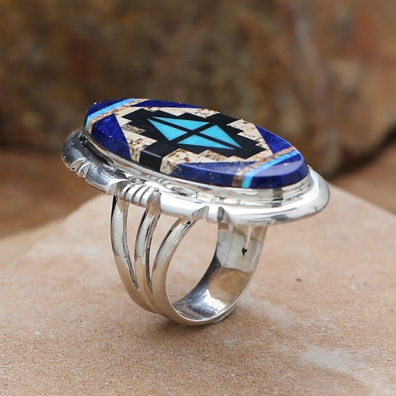 Large Rug Pattern design oval ring