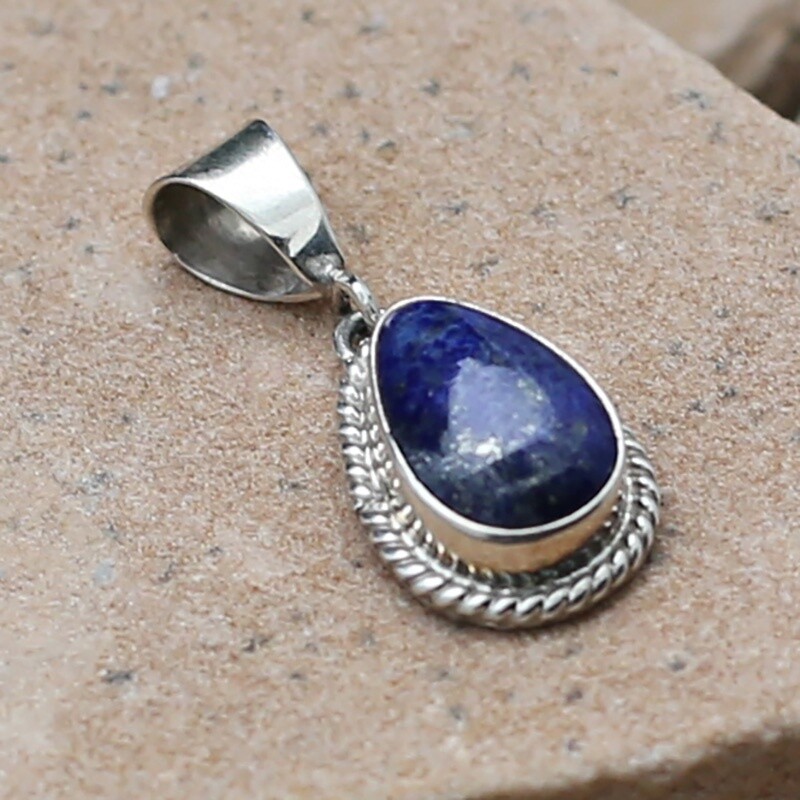 Small tear drop shaped Lapis pendant