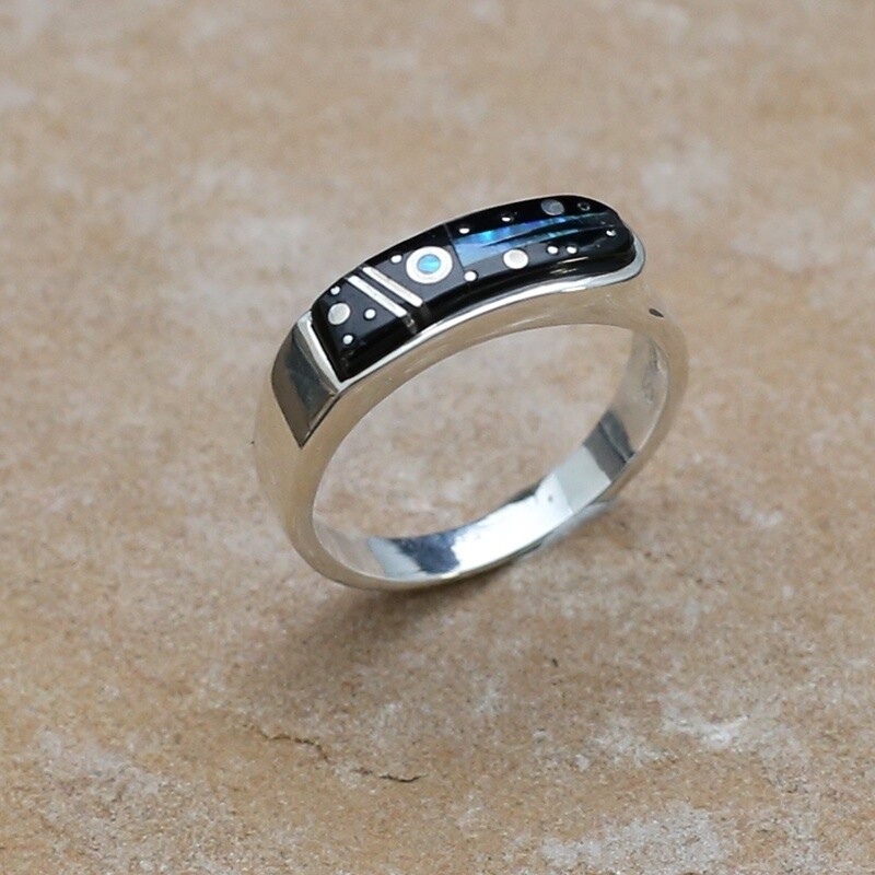 Thin inlay design w/ curved end-Night Sky