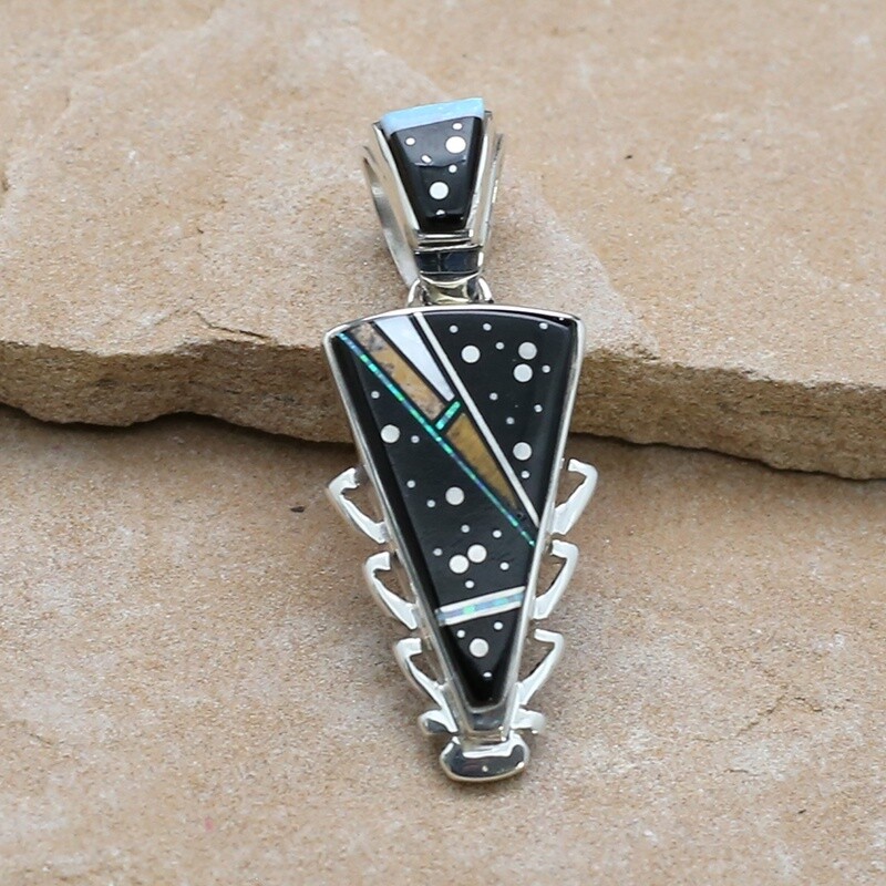 Arrow pendant w/ Night Sky inlay design
